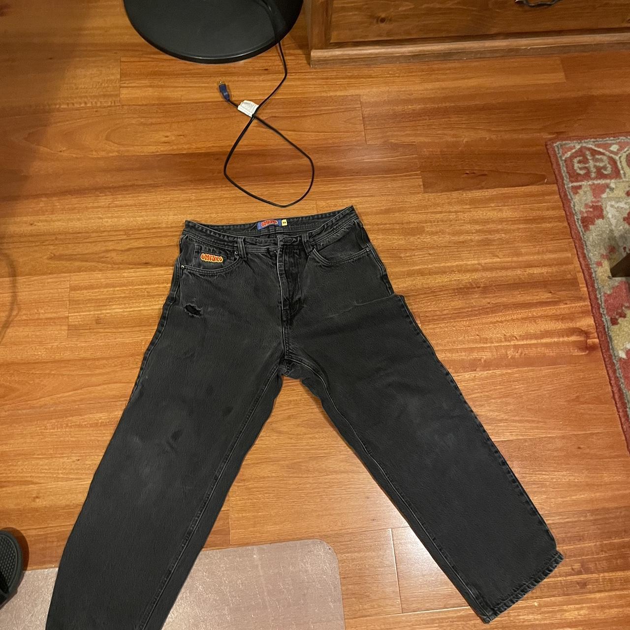 Black empyre pants size 34 fit a little small length... - Depop