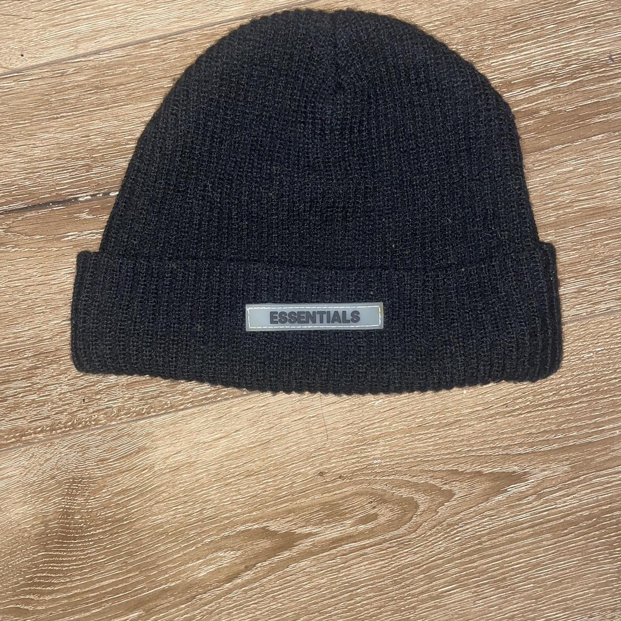 black essentials beanie - Depop