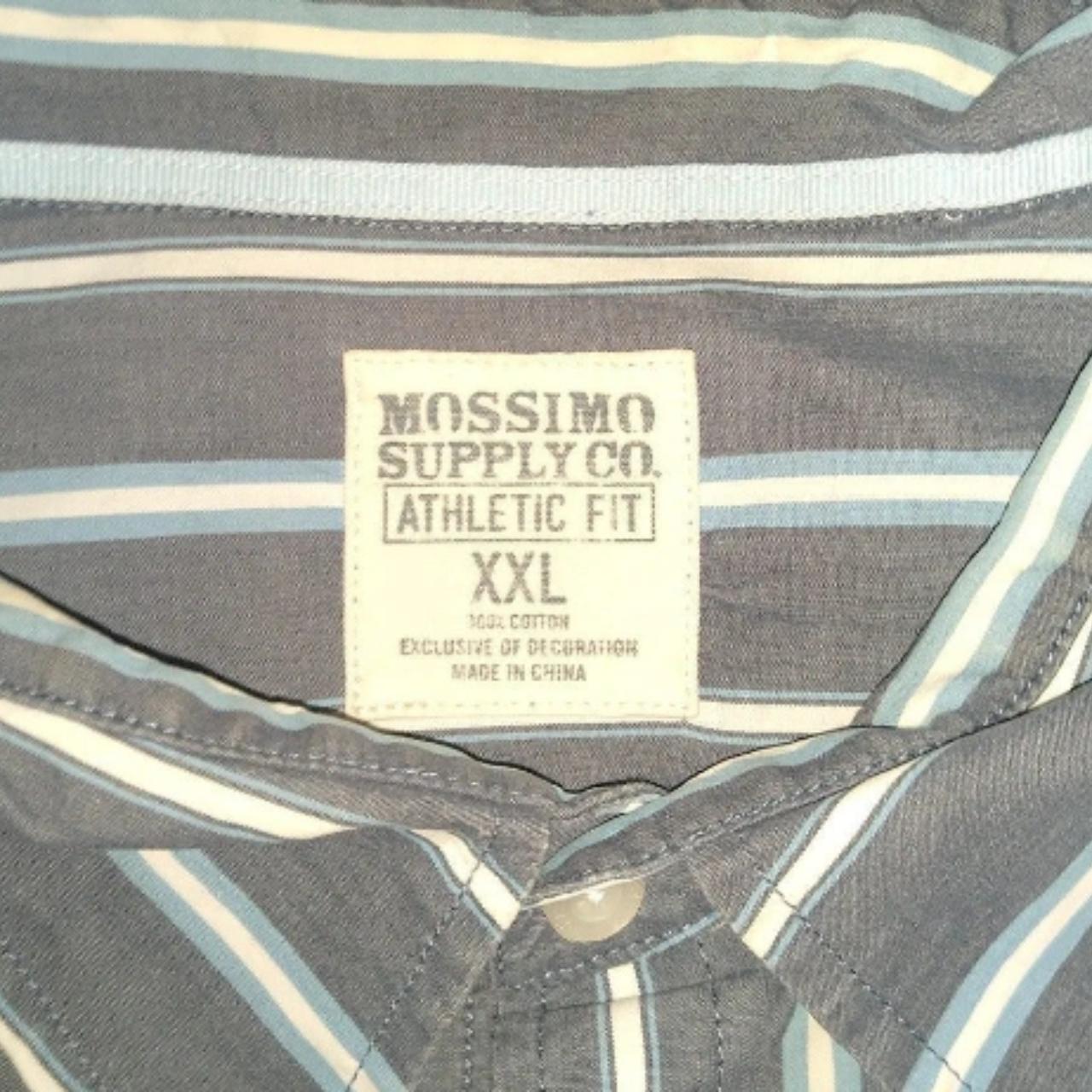 Men's Mossimo Athletic Fit Button up - Blue & White... - Depop
