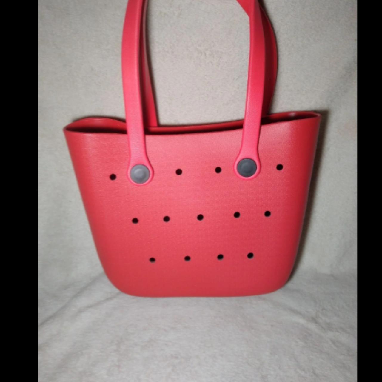 Rubber / Silicone Red EVA ToteBag - Beachbag / Poolbag - Depop