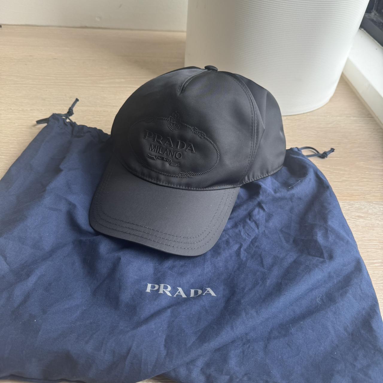 Prada cap, worn twice, comes with dust bag and tags - Depop