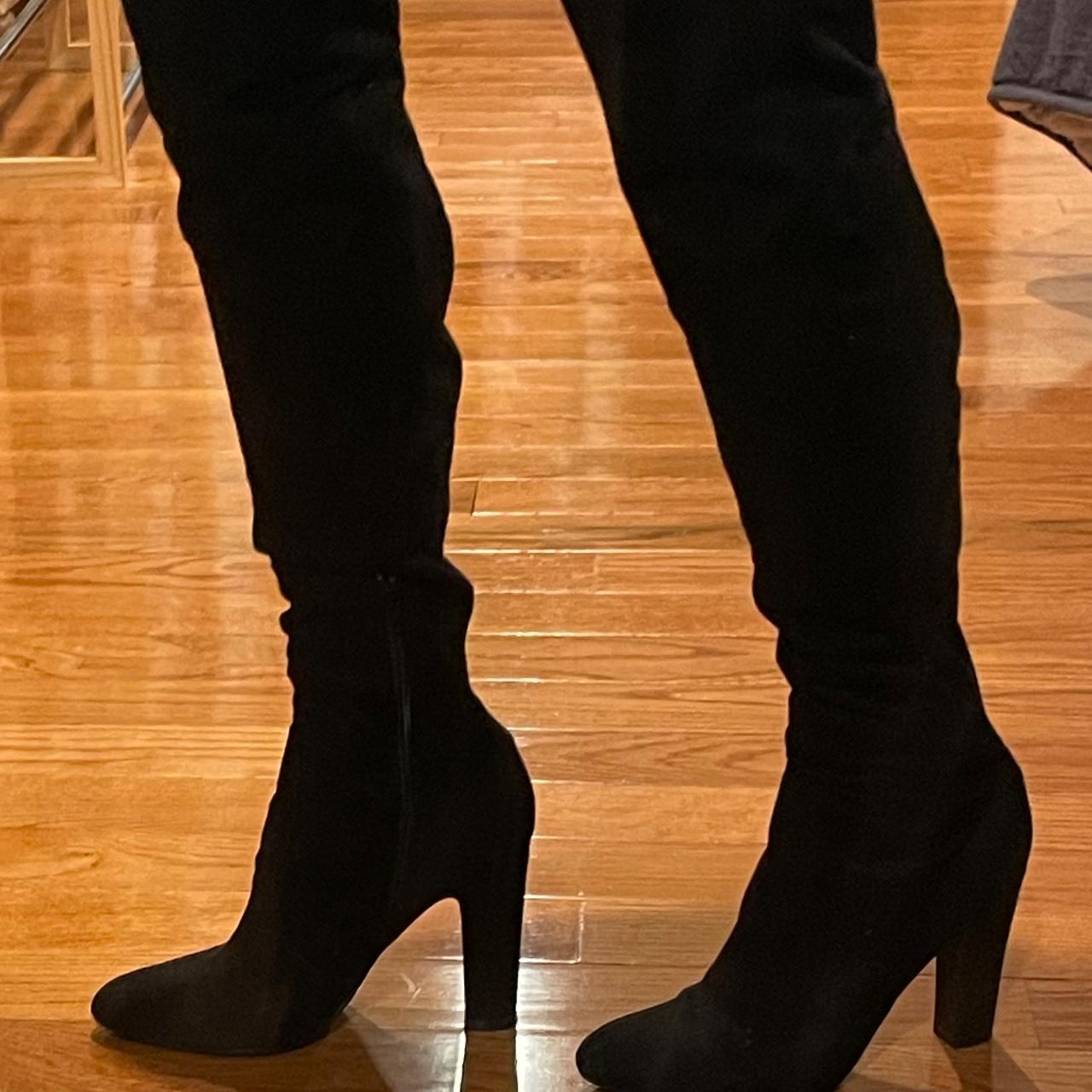 Unisa faux suede over the knee boots size8 - Depop