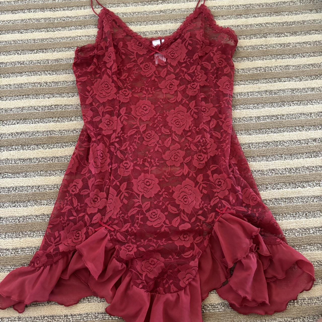 Lace cover up/ intimate dress - Depop