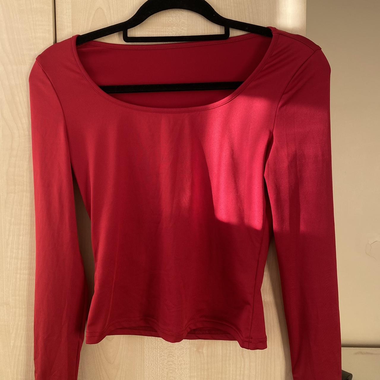 Red skims style long sleeve top. So flattering!... - Depop