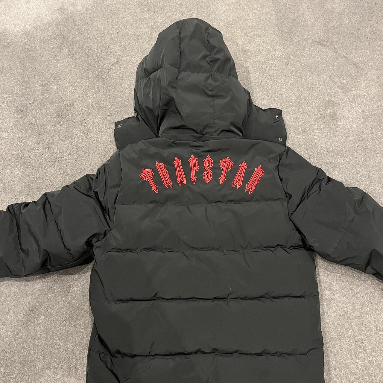 Trapstar jacket red and black SIZE L - Depop