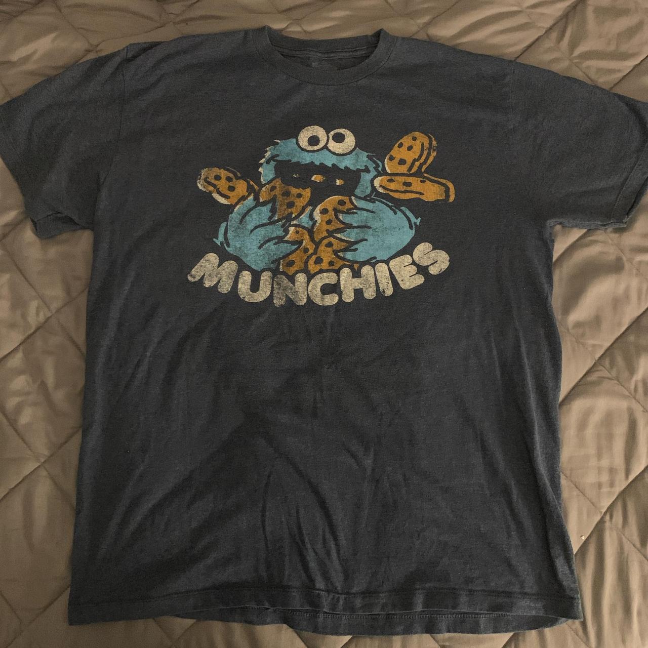 Cookie Monster “Munchies” graphic tee - Depop