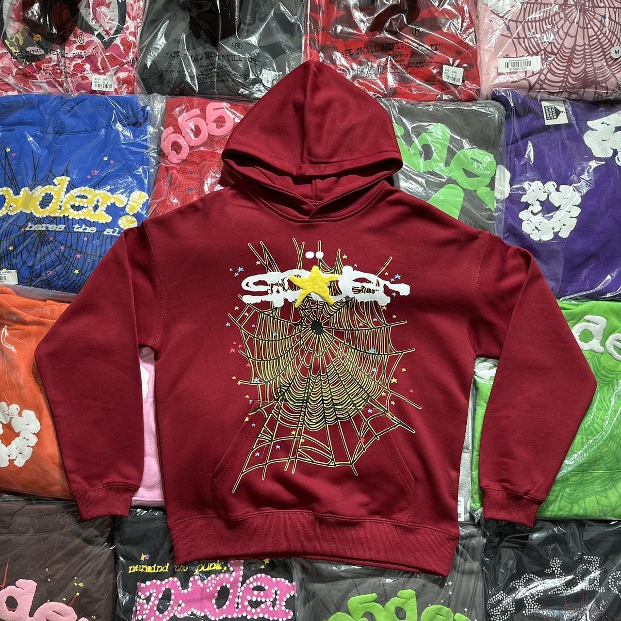 *BRAND NEW* Spider Worldwide “ Maroon” Hoodie -... | Depop