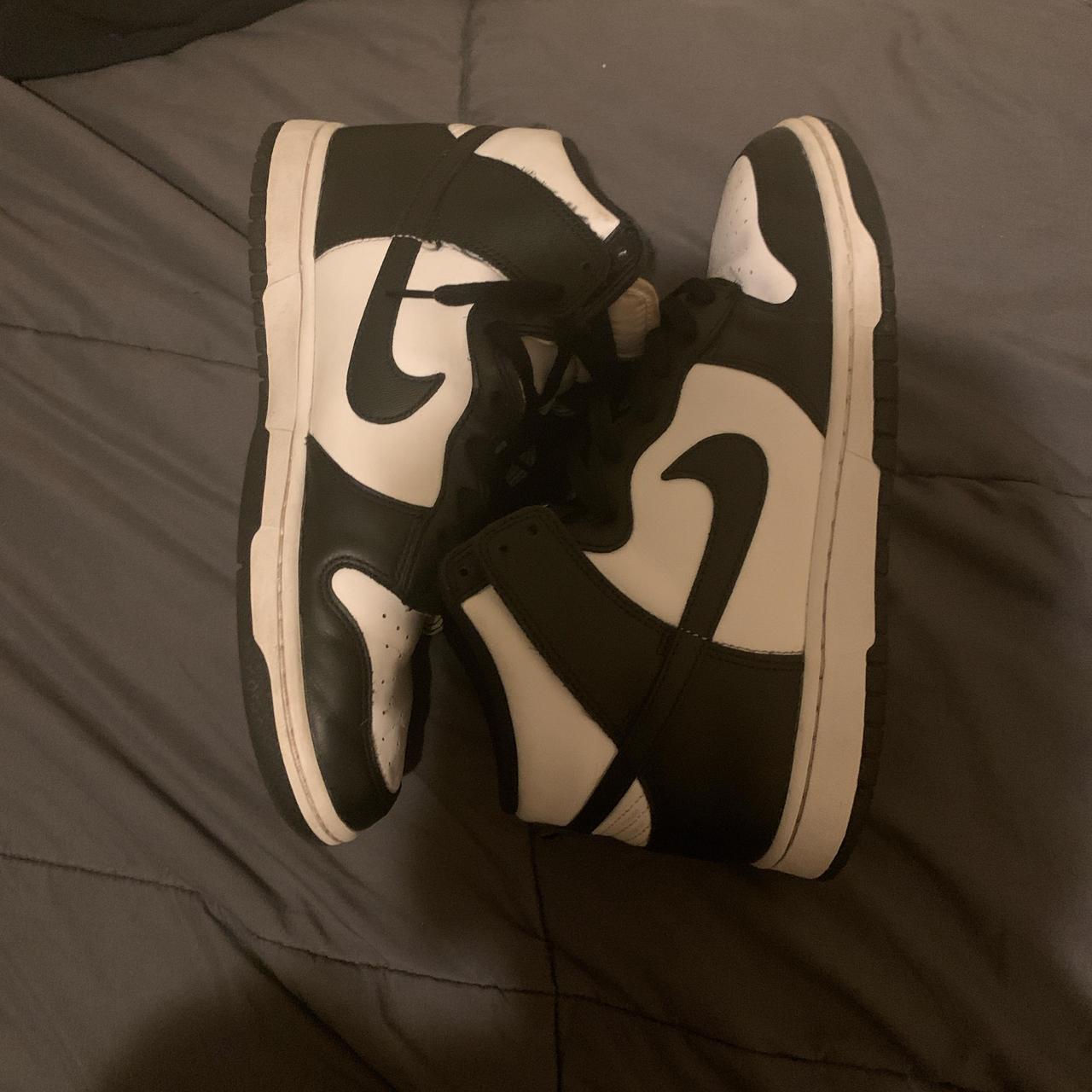 Nike panda dunk high size 9.5 no box used negotiable - Depop