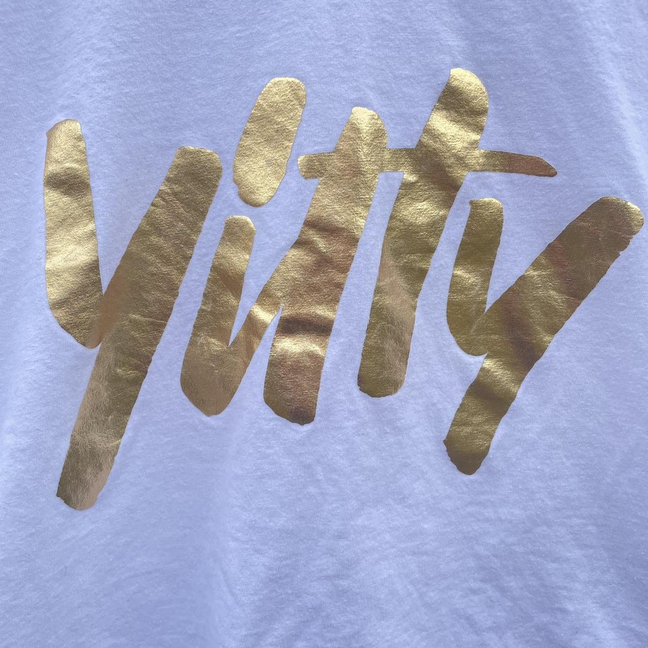 Yitty White T-Shirt Pit to Pit: 23” Length: 23” M... - Depop