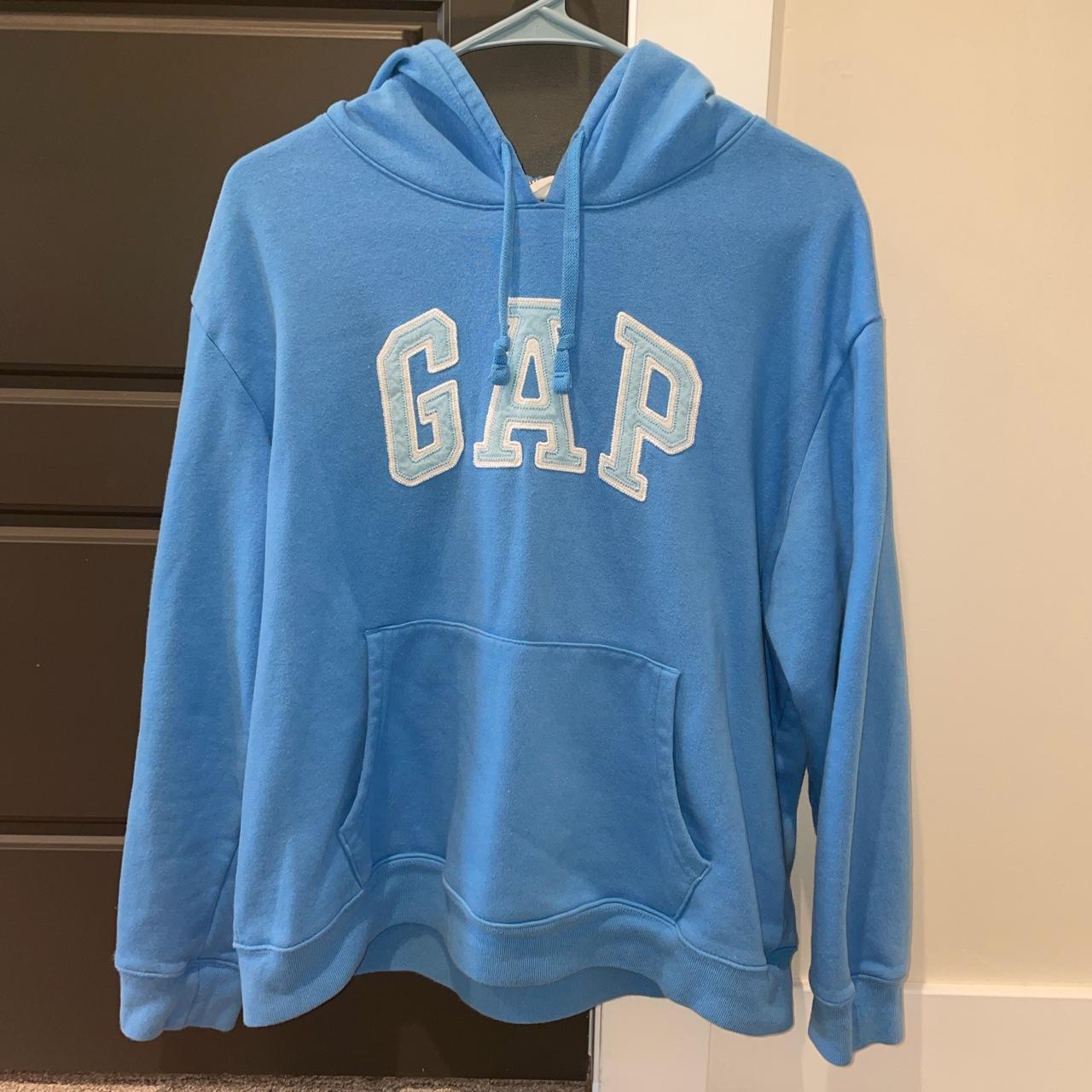 Large blue Gap hoodie, fits like a medium. Hardly... - Depop