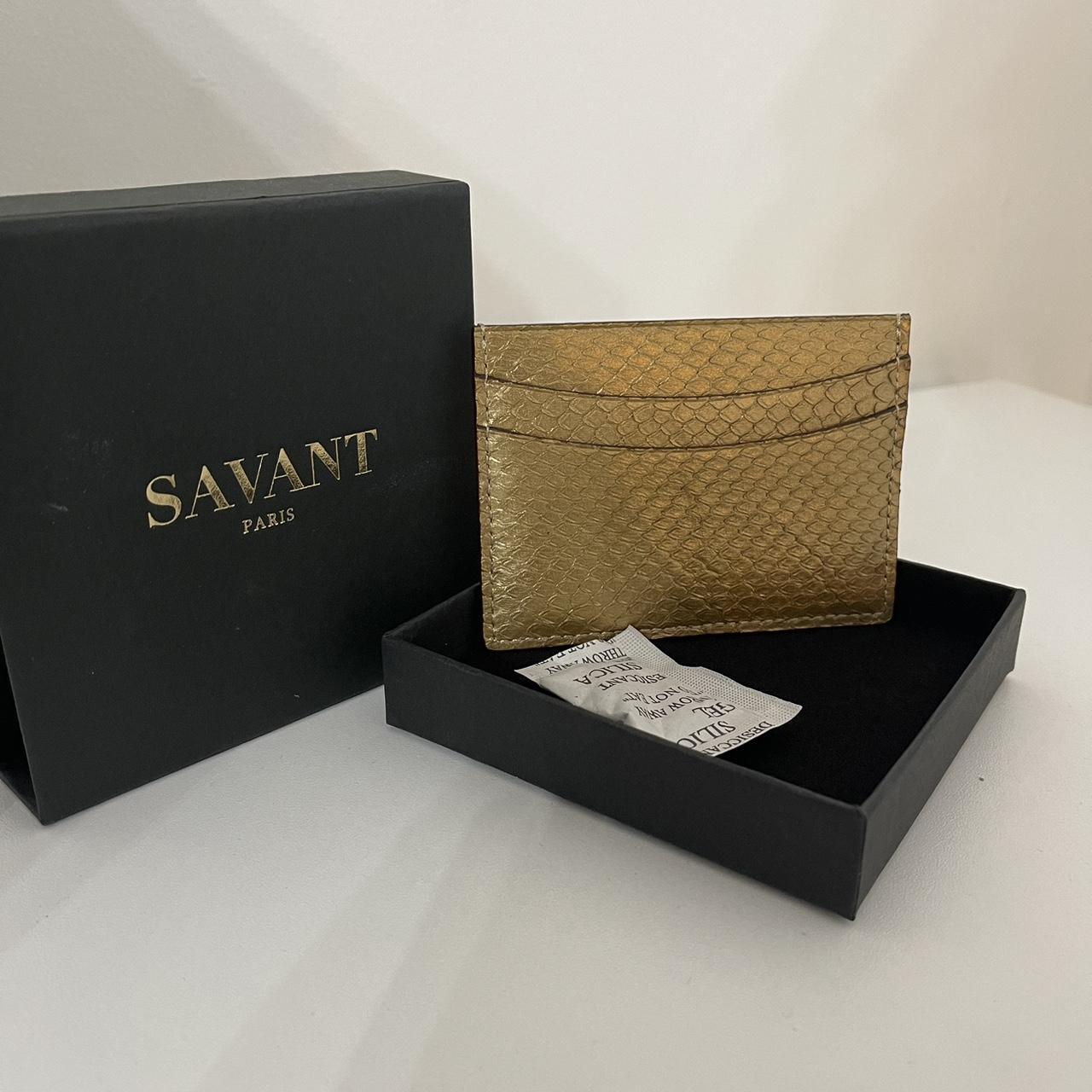 New luxury Real python skin gold card holder Comes... - Depop