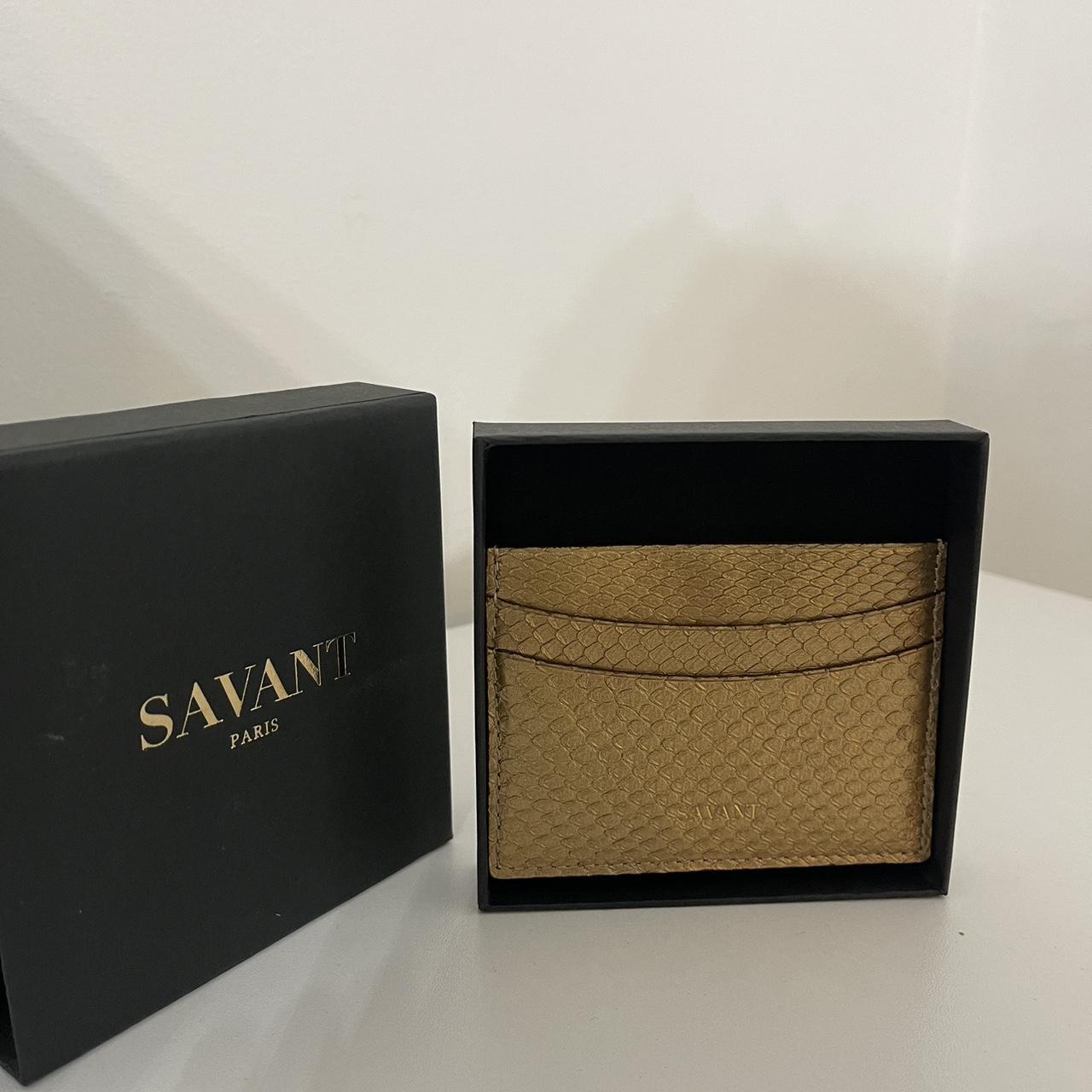 New luxury Real python skin gold card holder Comes... - Depop