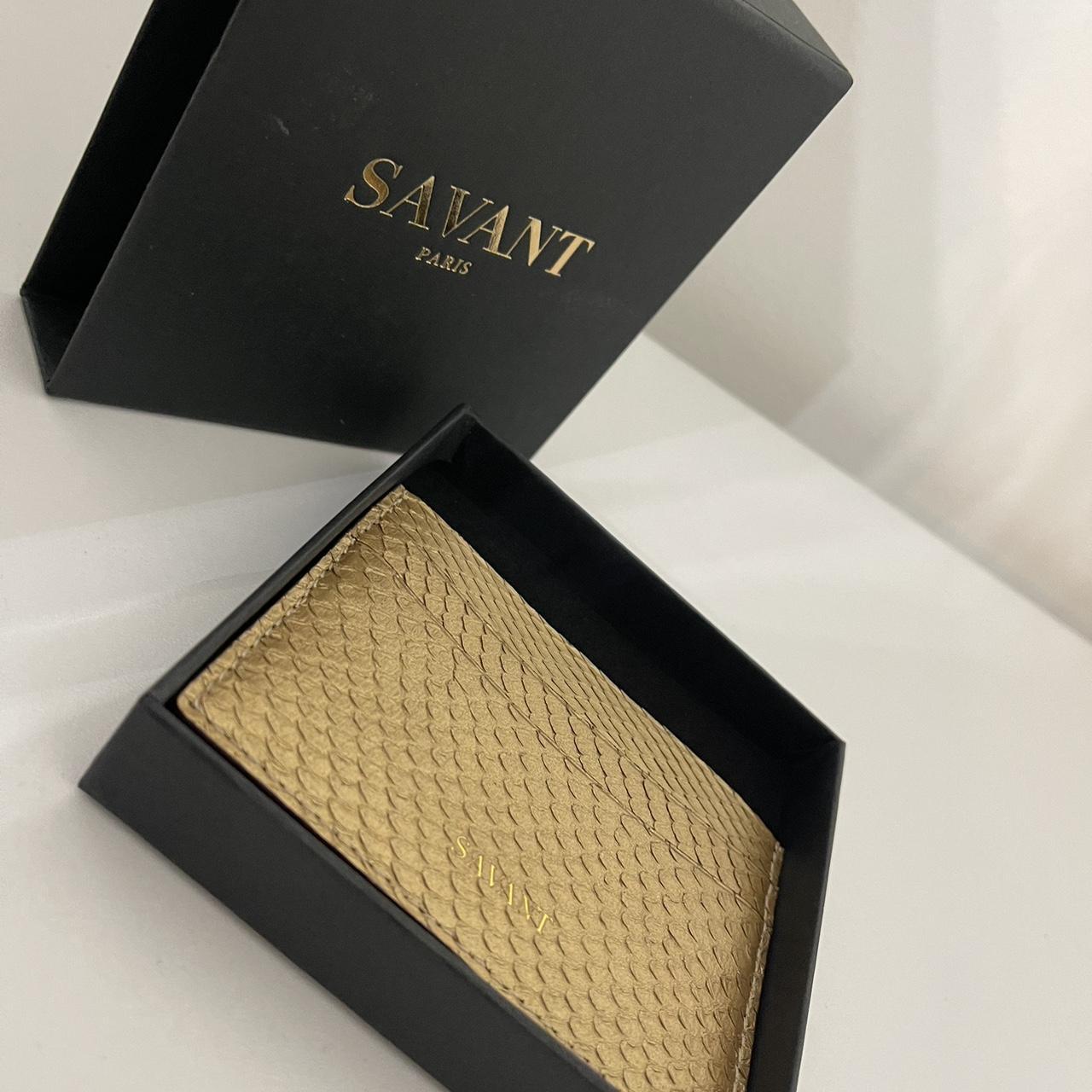 New luxury Real python skin gold card holder Comes... - Depop