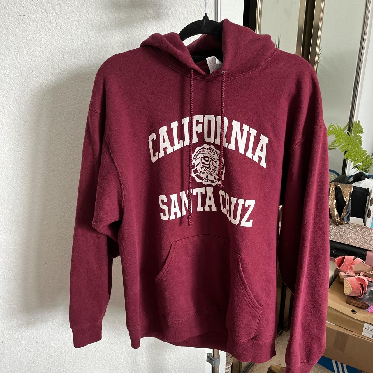 Royal red santa cruz college hoodie Great condition... - Depop