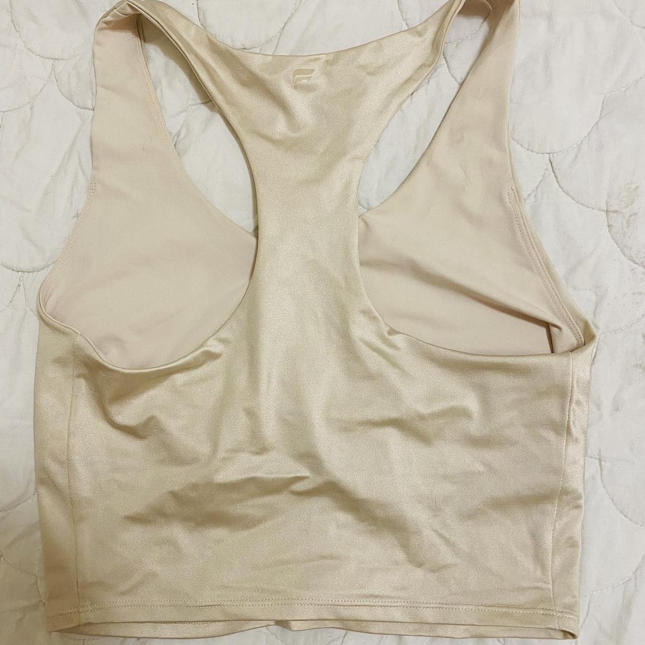 Fabletics sports bra, size small, unlined, sand color - Depop
