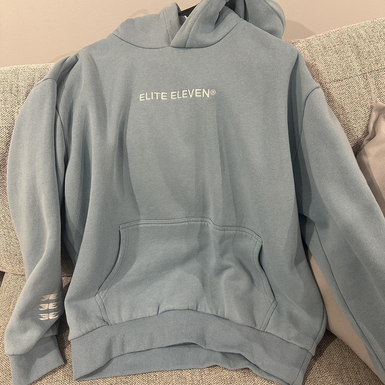 elite eleven light blue registered hoodie - Depop