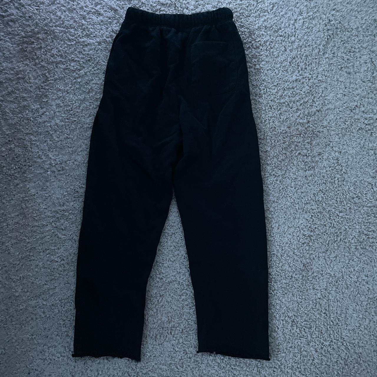 Uncuffed Black Fear of God Essentials sweatpants. Dm... | Depop