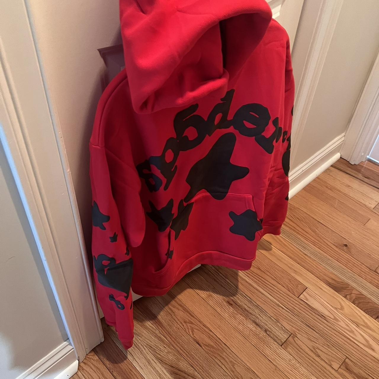 Spider beluga red hoodie Size is large Ships same... - Depop