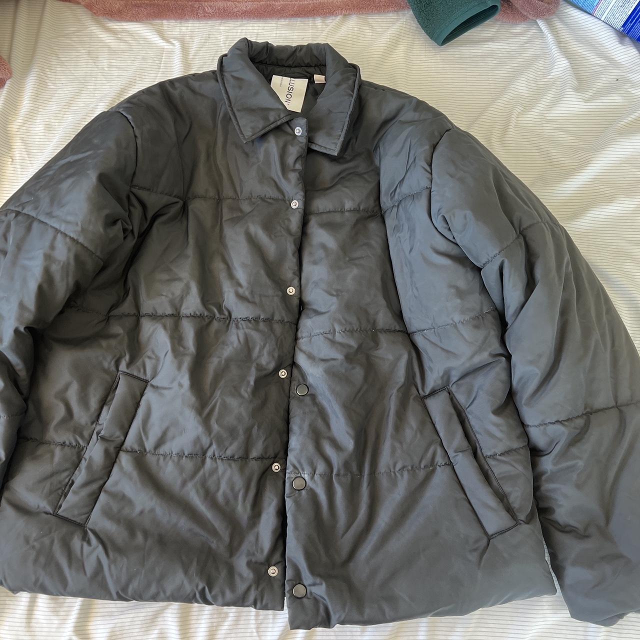 Collusion, black puffer jacket, excellent quality.... - Depop