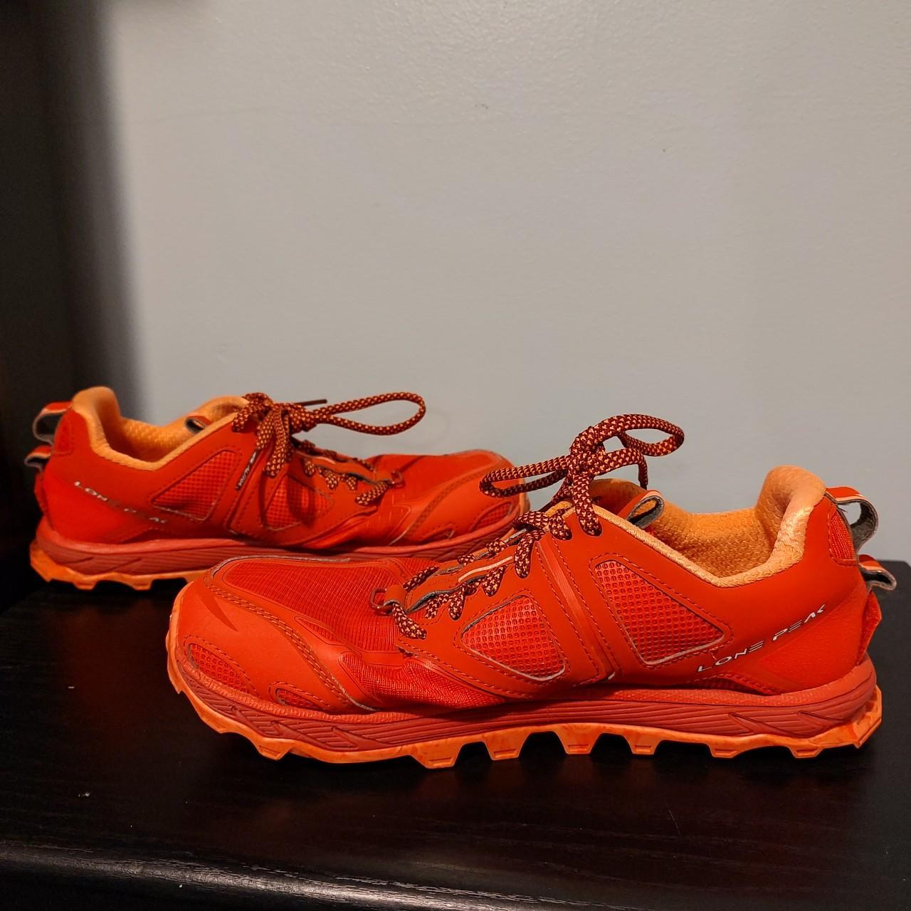 Red and orange Altra trail running shoes, women's... - Depop