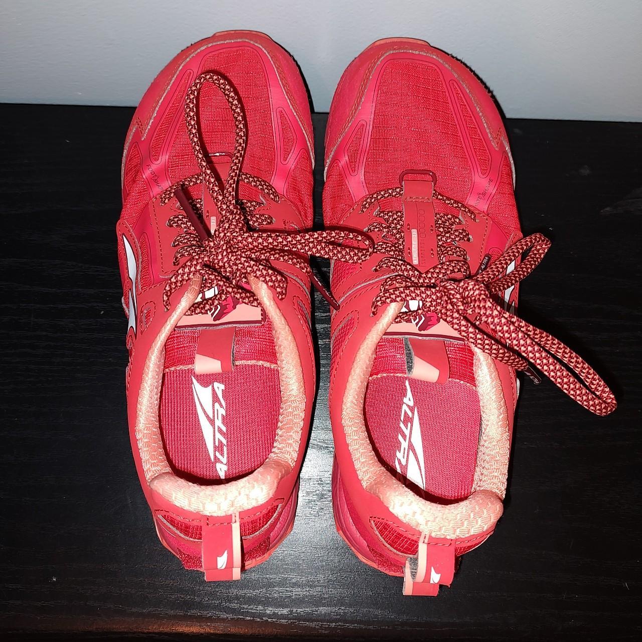 Red and orange Altra trail running shoes, women's... - Depop