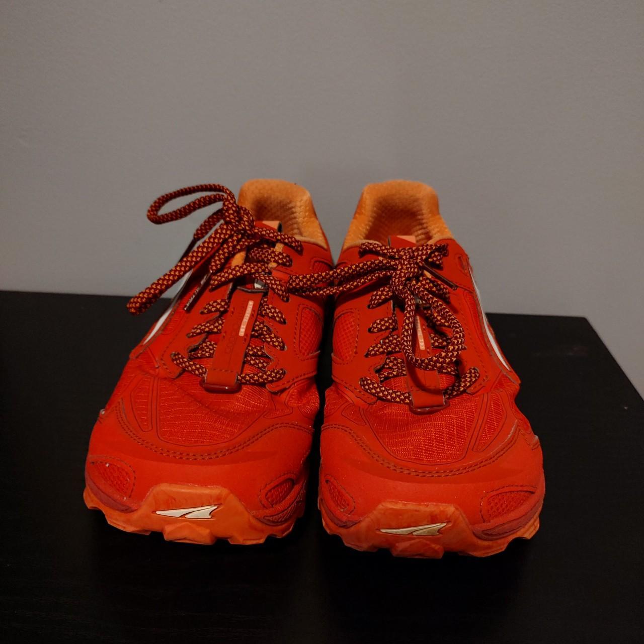 Red and orange Altra trail running shoes, women's... - Depop