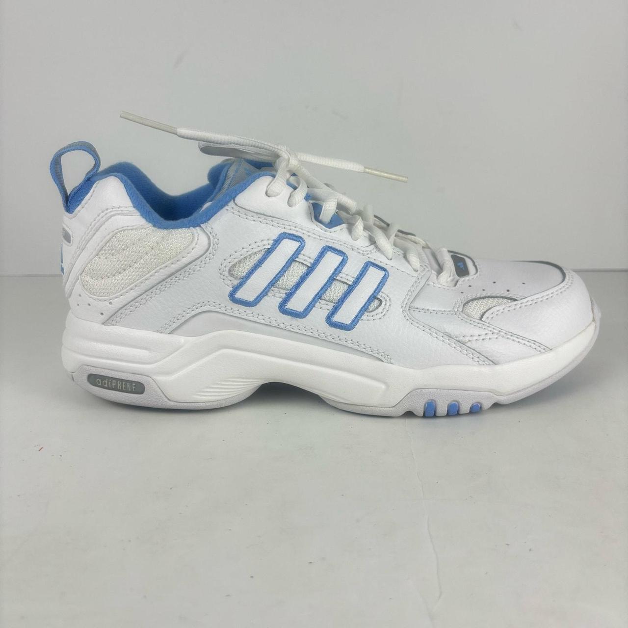 Adidas B49 2003 - Light Blue and white Rare VTG... | Depop