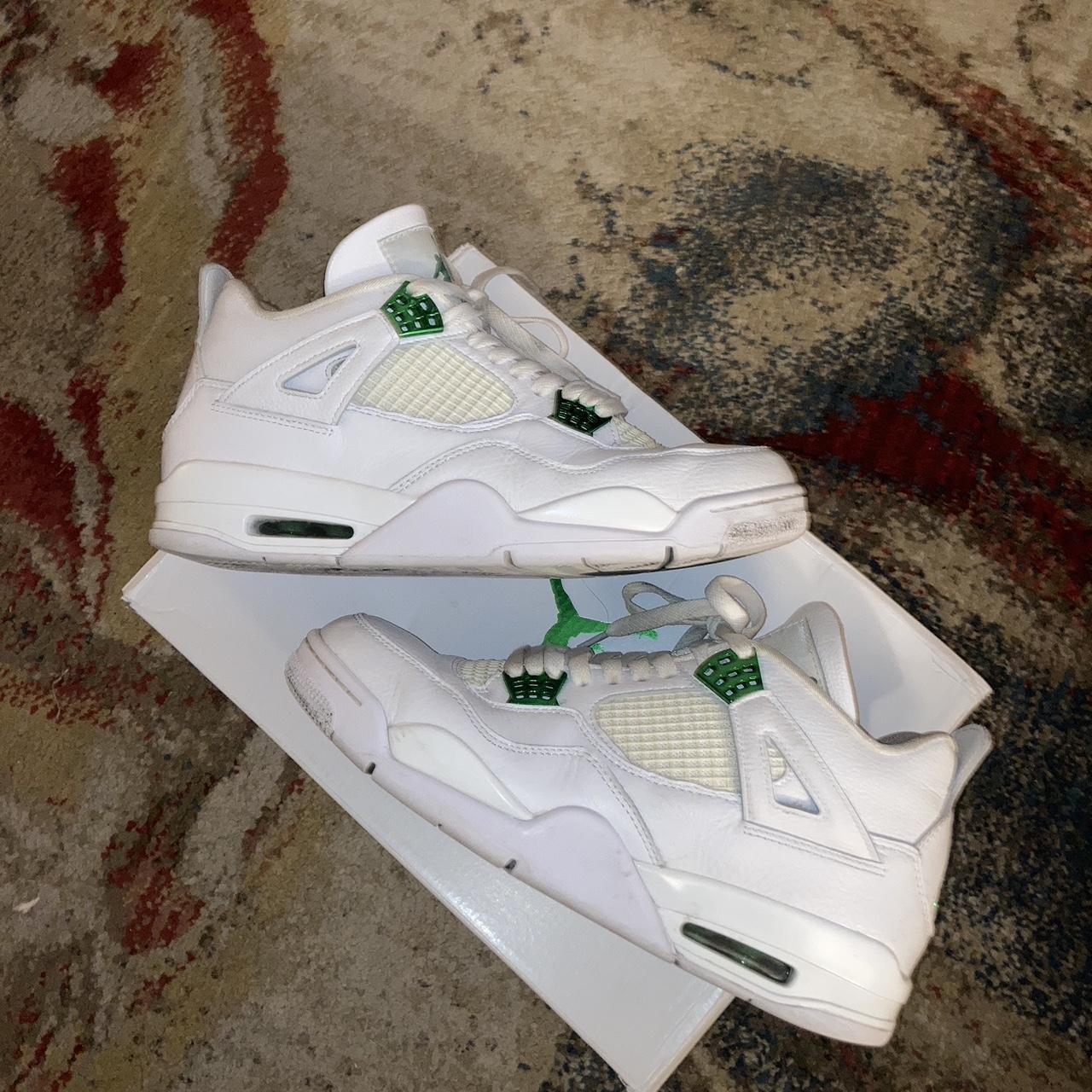 Jordan 4 metallic green - Depop