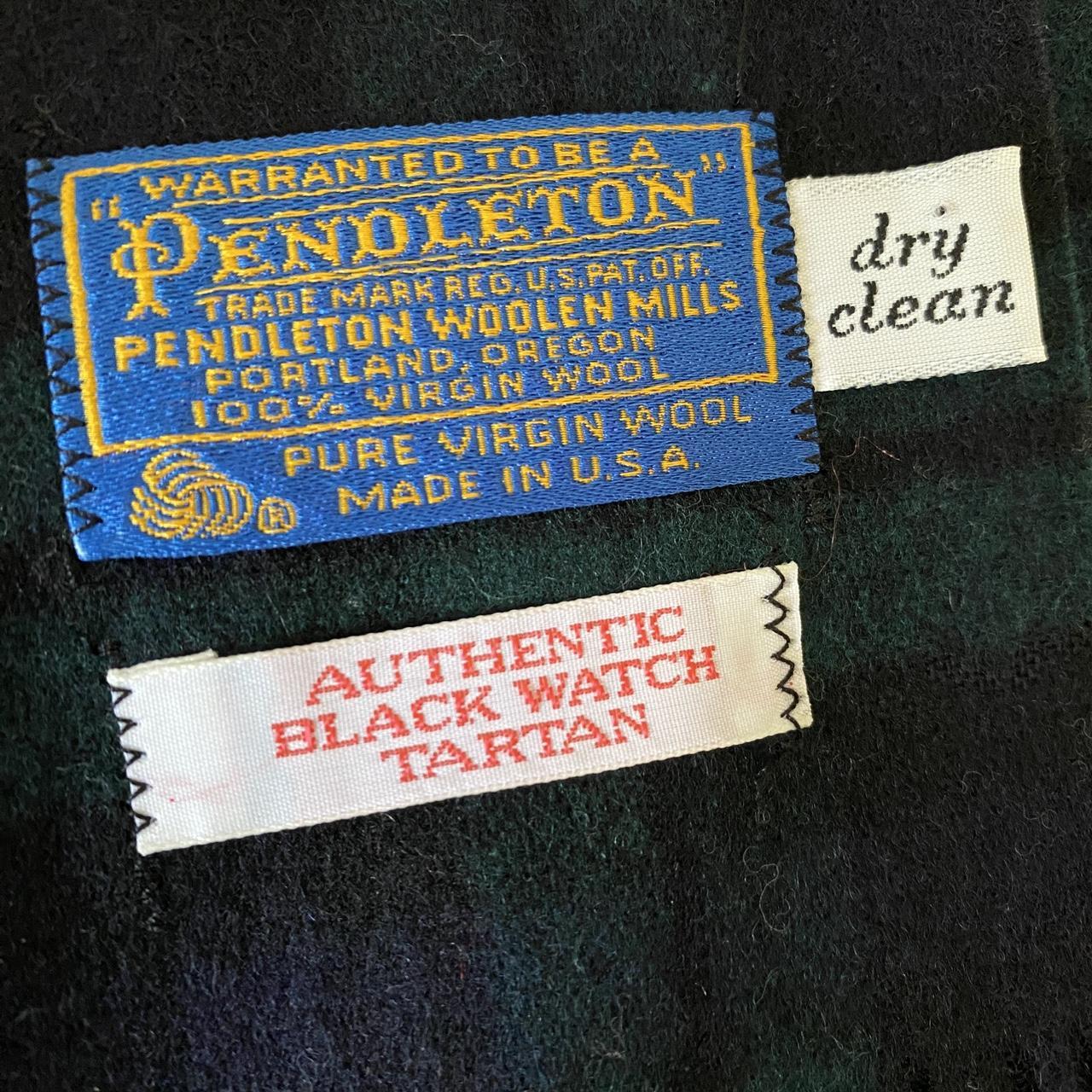 vintage Pendleton Black Watch tartan plaid wool... - Depop
