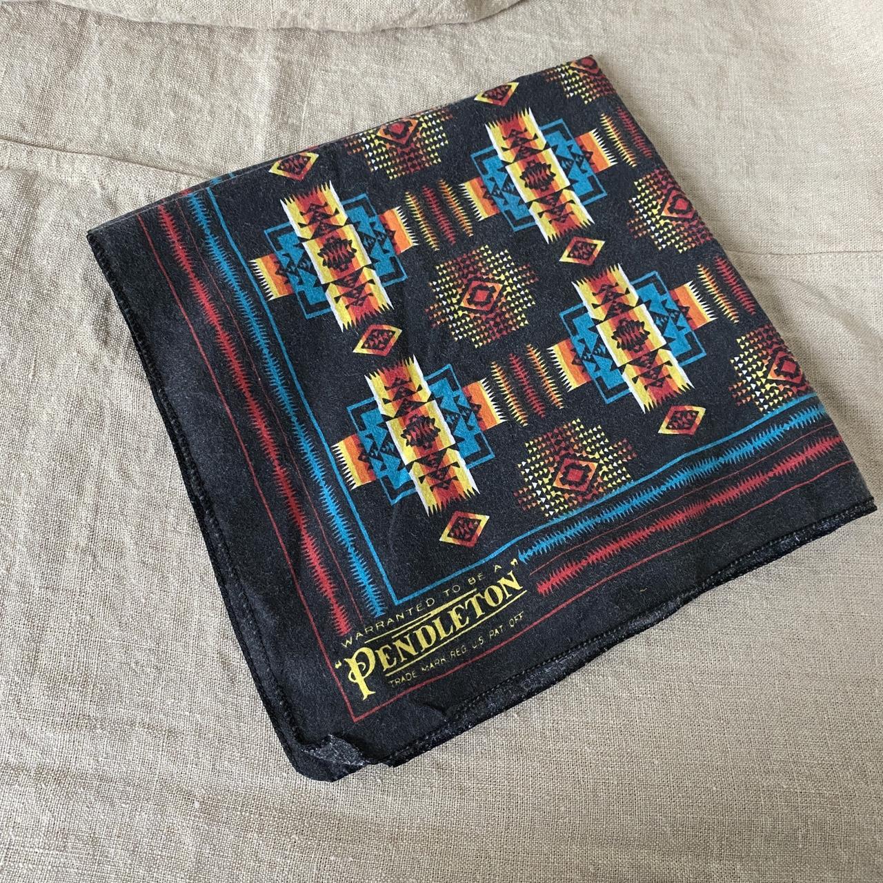 vintage Pendleton cotton bandana • about 20” x 21” •... - Depop
