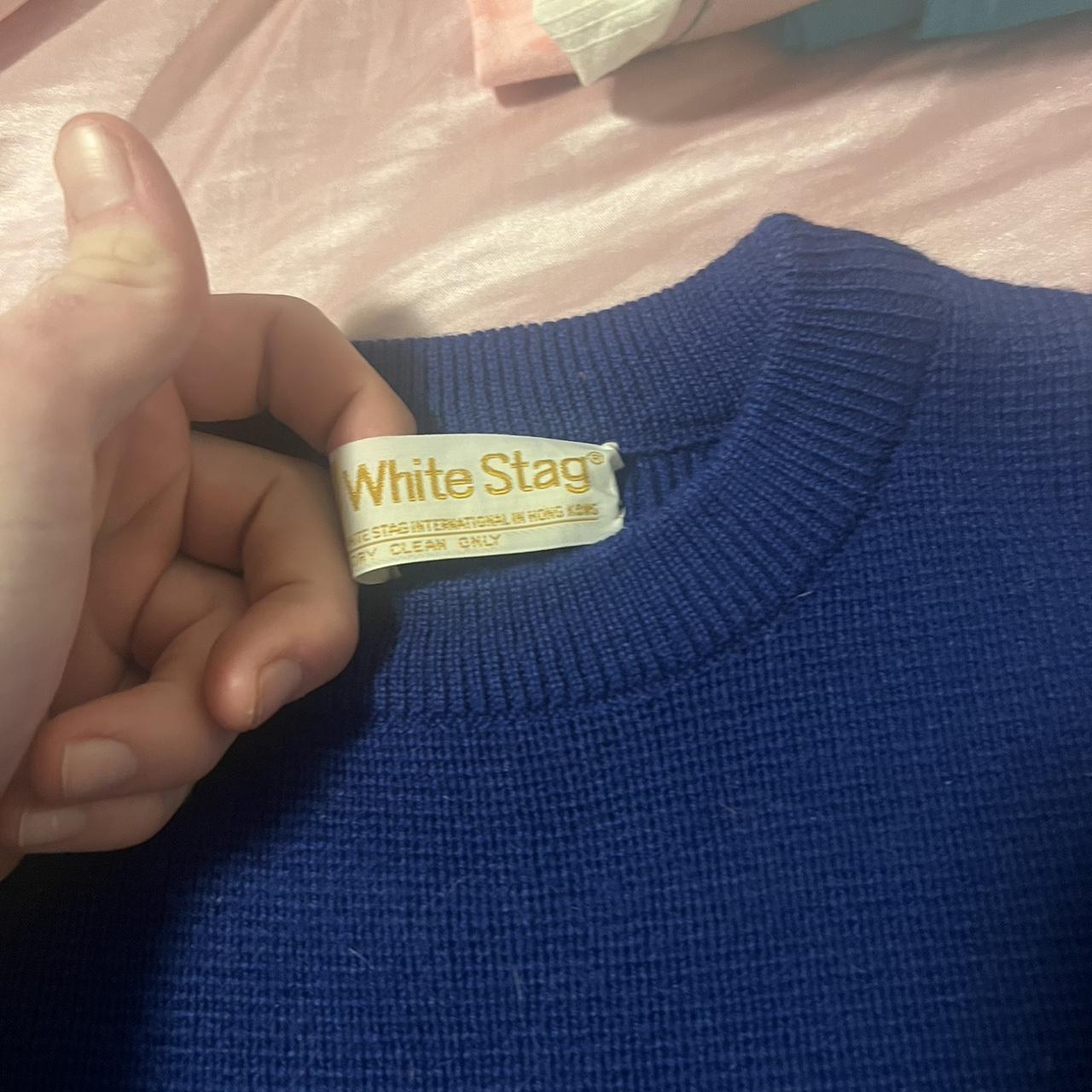 White stag sweater - Depop