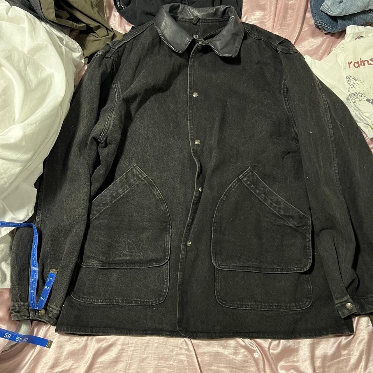 amazing condition 1980s wool rich jean jacket with a... - Depop