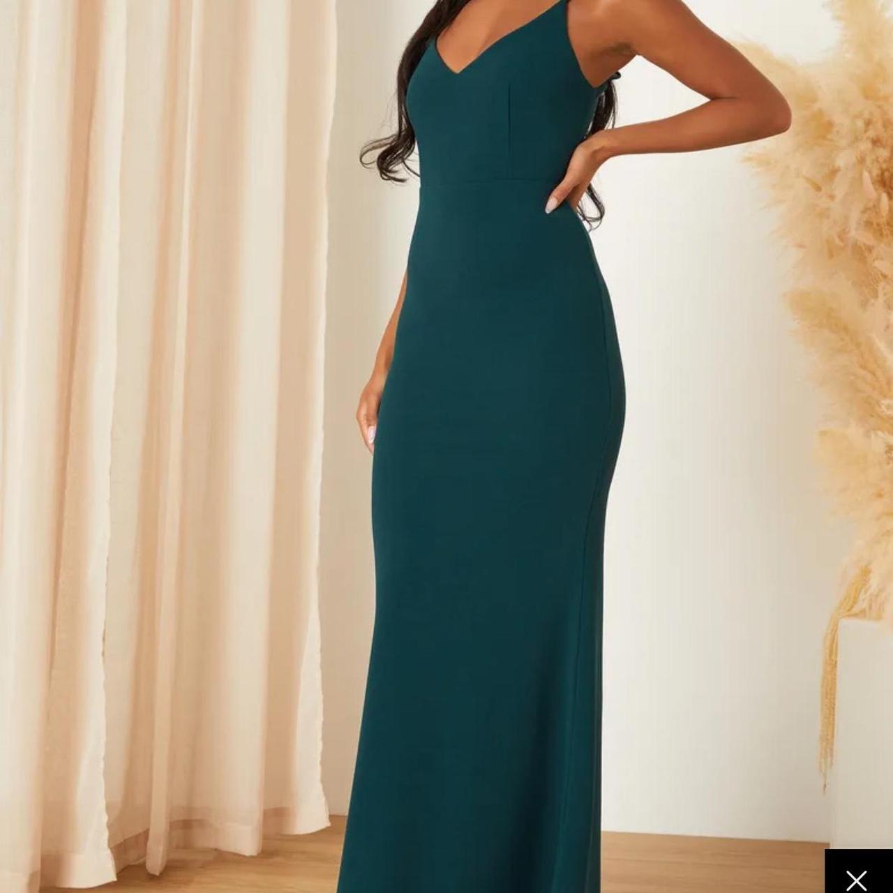Moments Of Bliss Forest Green Backless Mermaid Maxi Depop