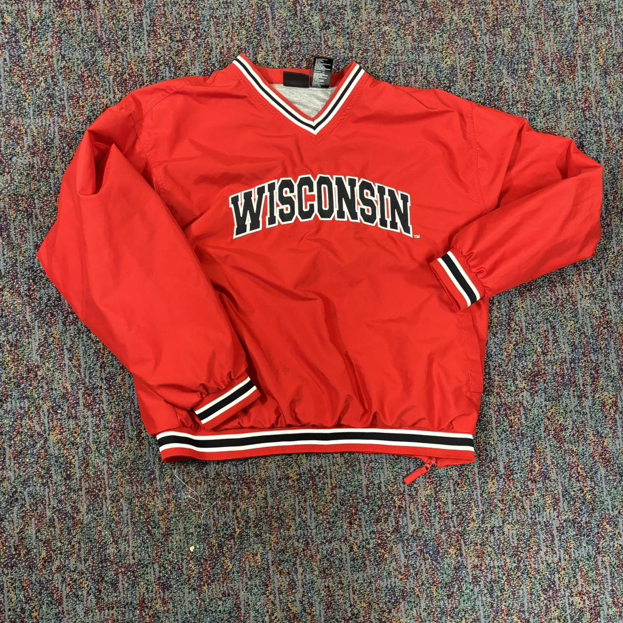 Vintage Wisconsin Badgers windbreaker #Wisconsin... - Depop