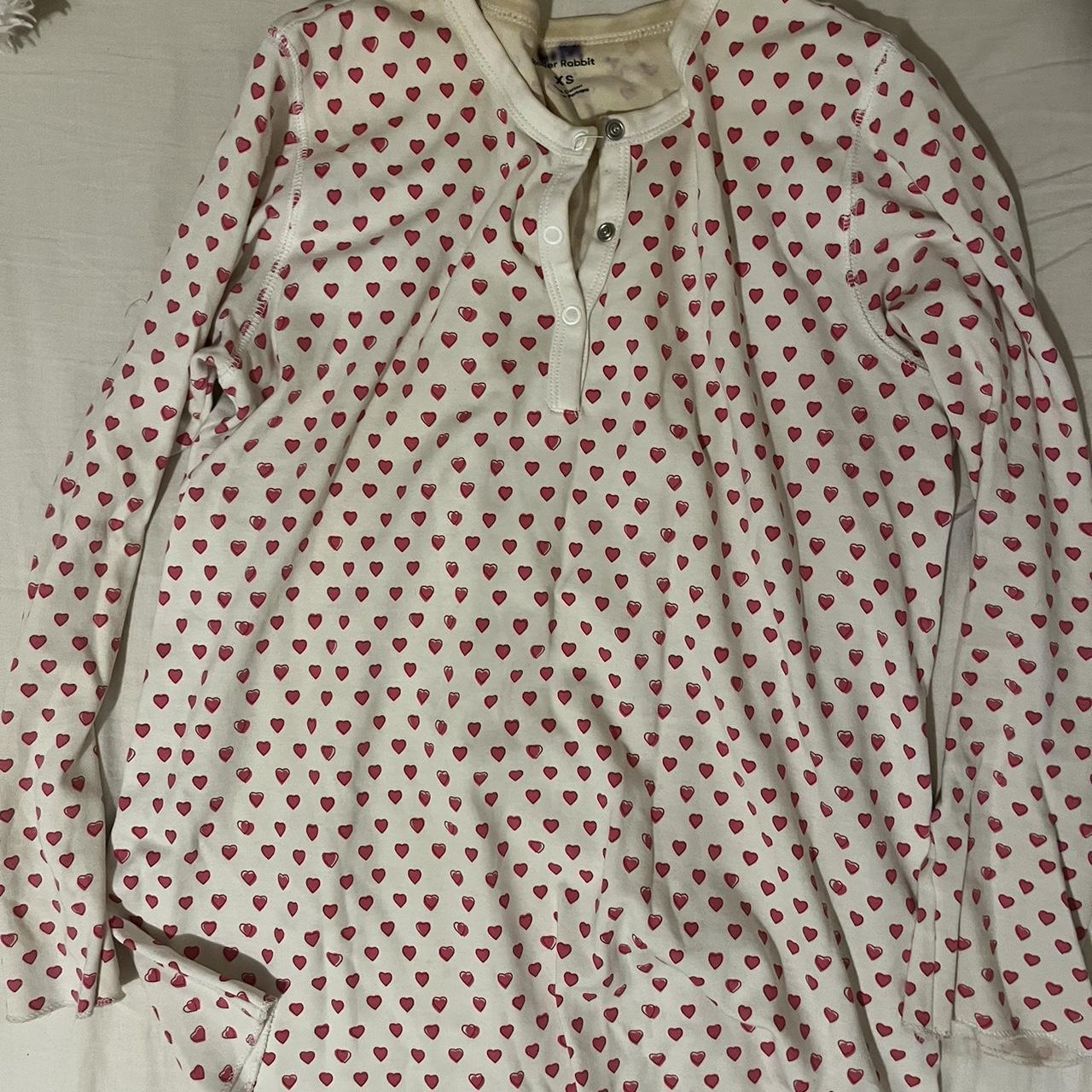 Roller rabbit pink heart pajamas Good... - Depop