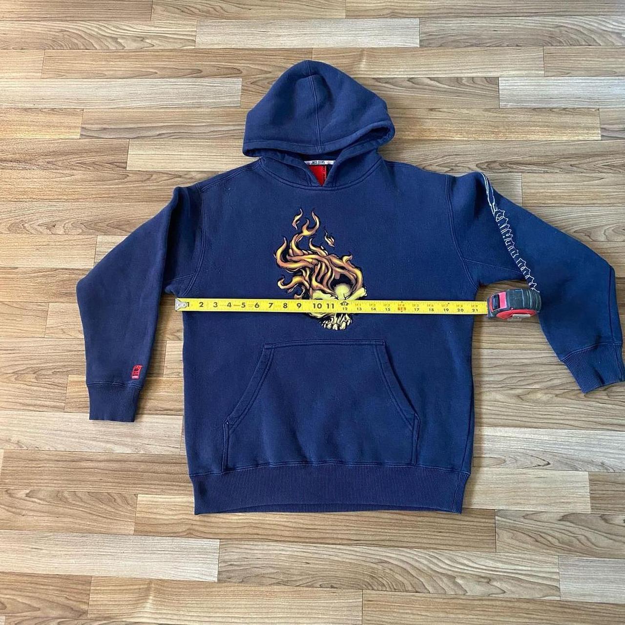 JNCO Jeans flaming skull hoodie Approximate... - Depop
