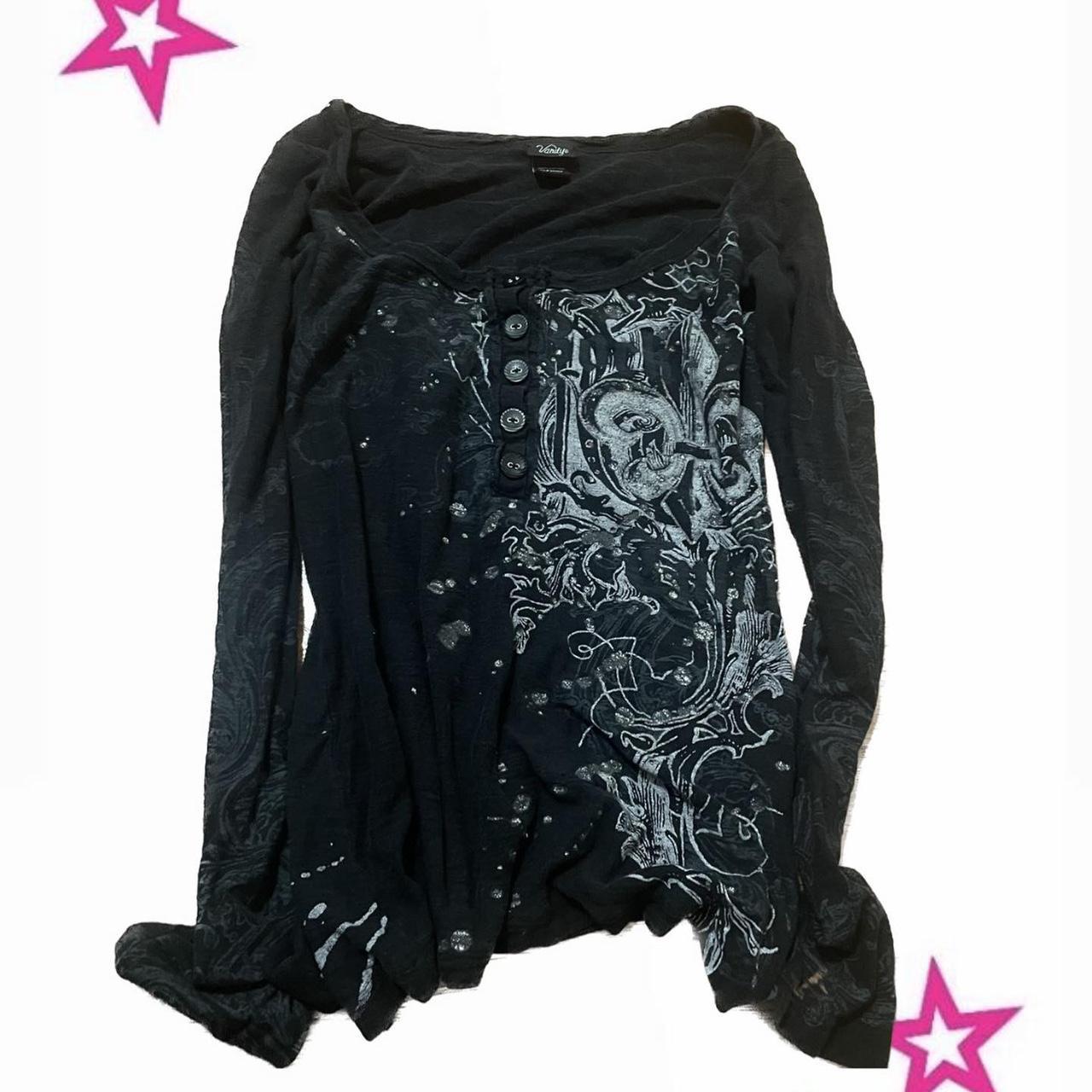 Sick emo style long sleeve Size s Msg for questions... - Depop