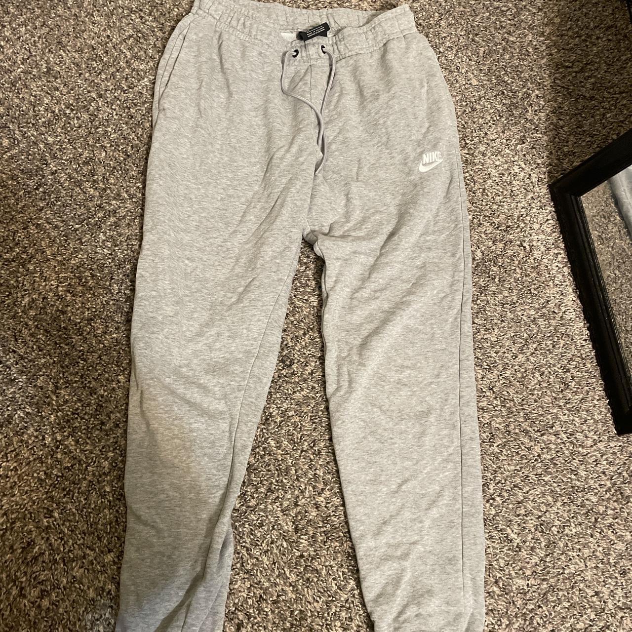 small grey NIKE sweatpants. Perfect condition just... - Depop