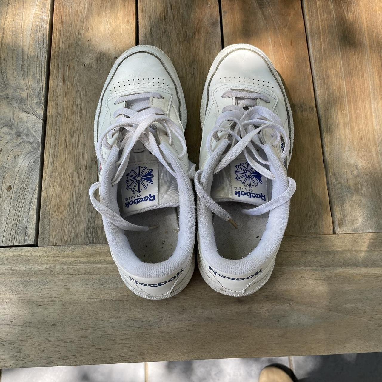 Reebok Classic Club C85, worn but in good condition. - Depop