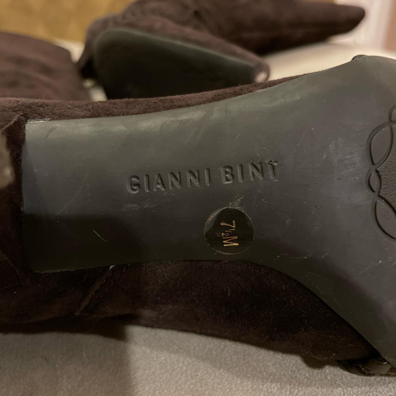 Gianni Bini Brown Suede Knee High Boots Vintage... - Depop