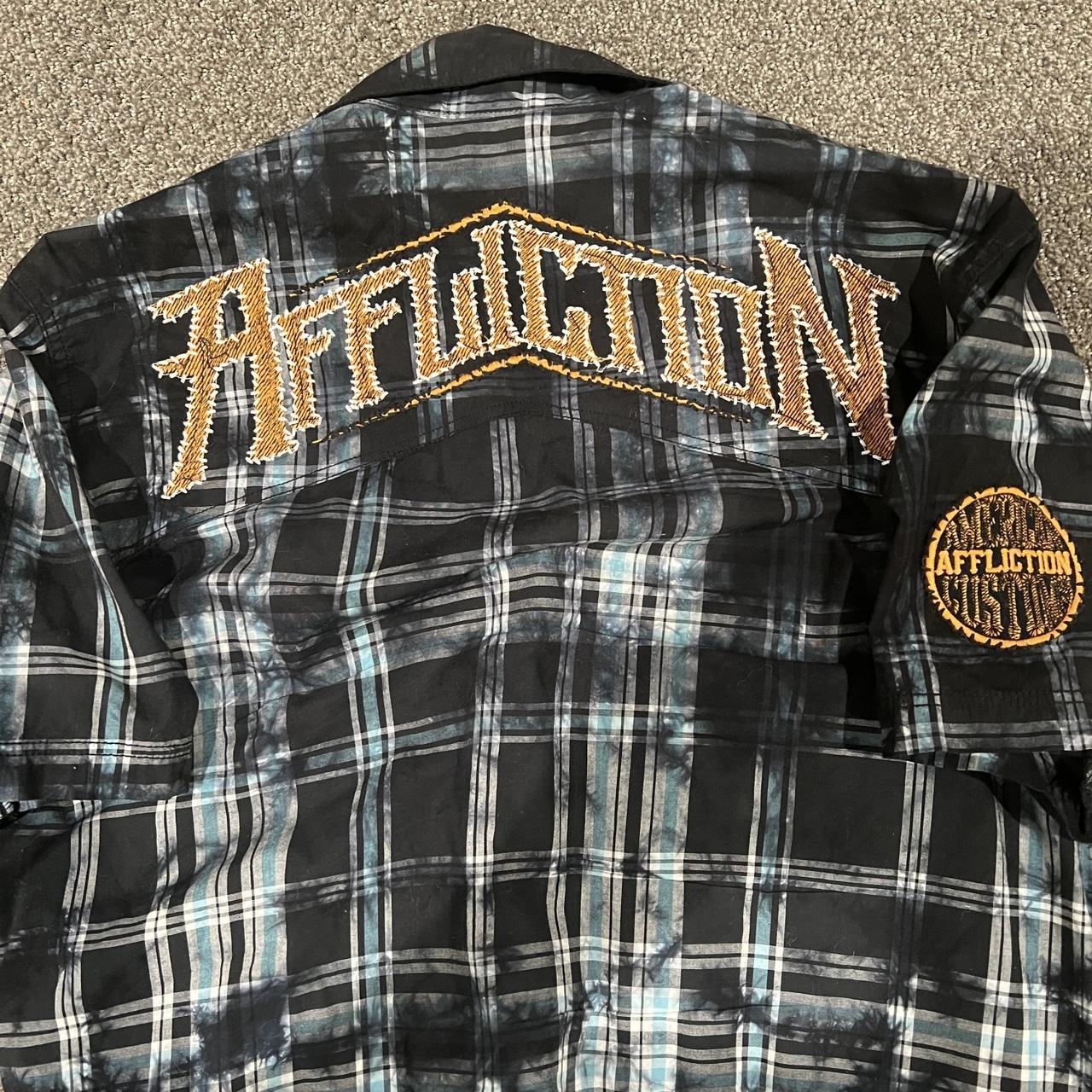 💥 AFFLICTION BUTTON UP Crazy stitching everywhere,... | Depop