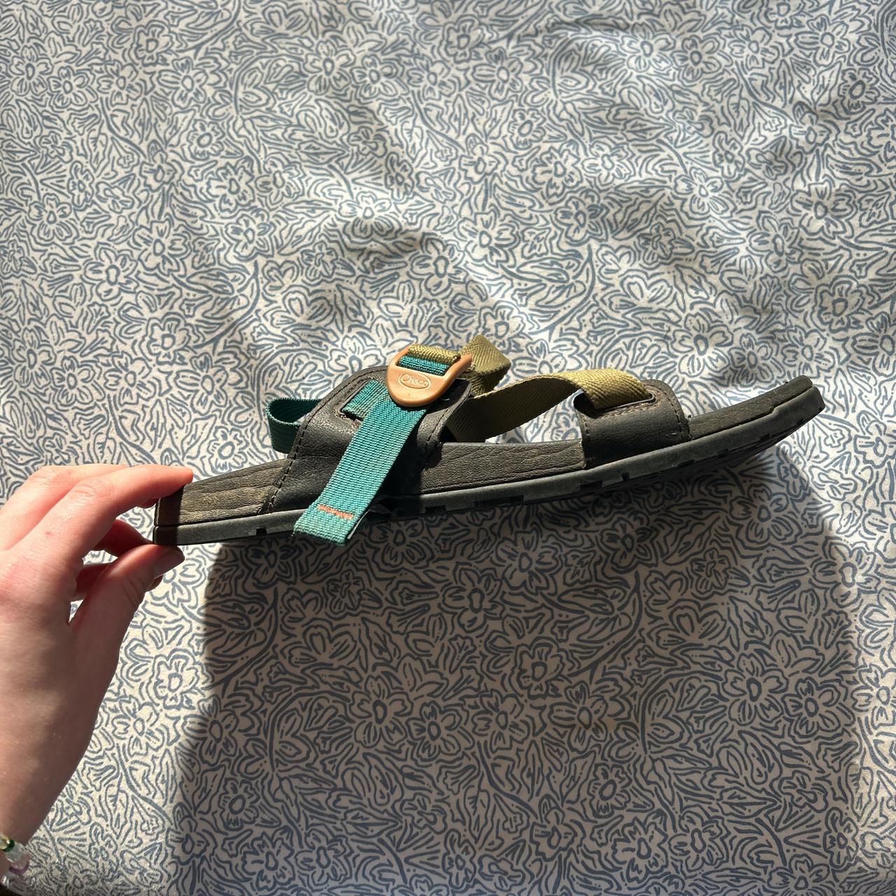 Khaki and green Chaco sandals #hiking | Depop