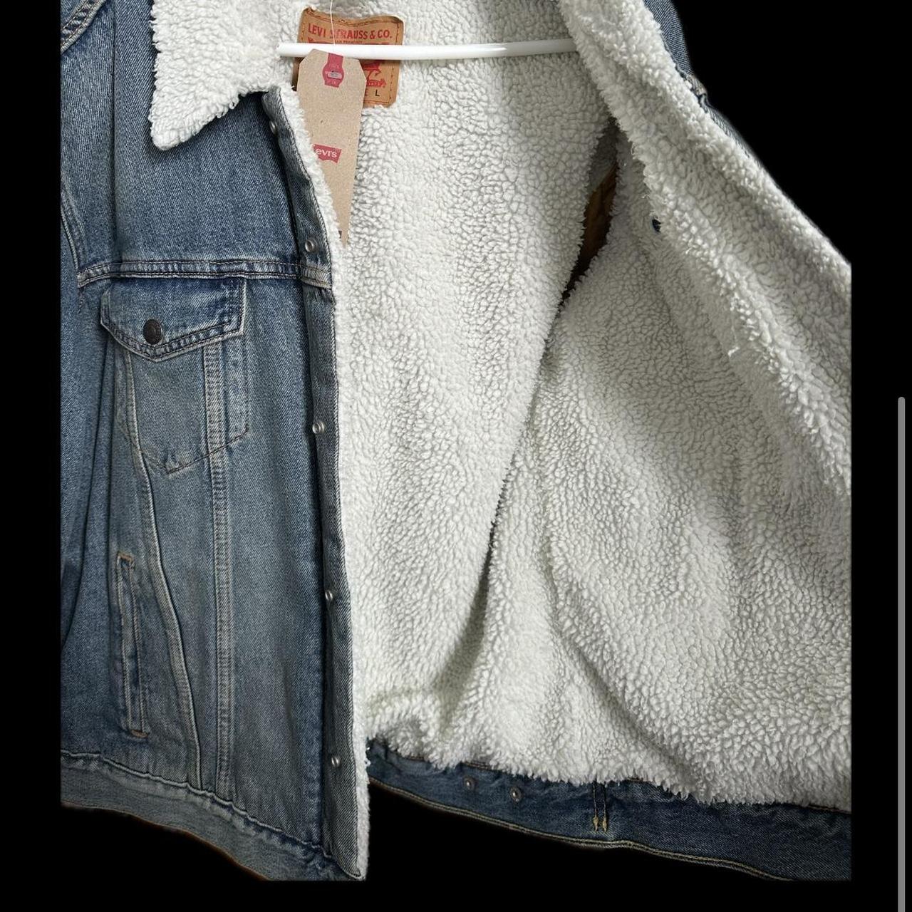 Levi’s Men’s Sherpa Lined Jean Jacket Size M New... - Depop