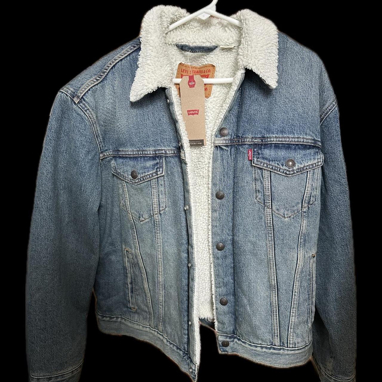 Levi’s Men’s Sherpa Lined Jean Jacket Size M New... - Depop