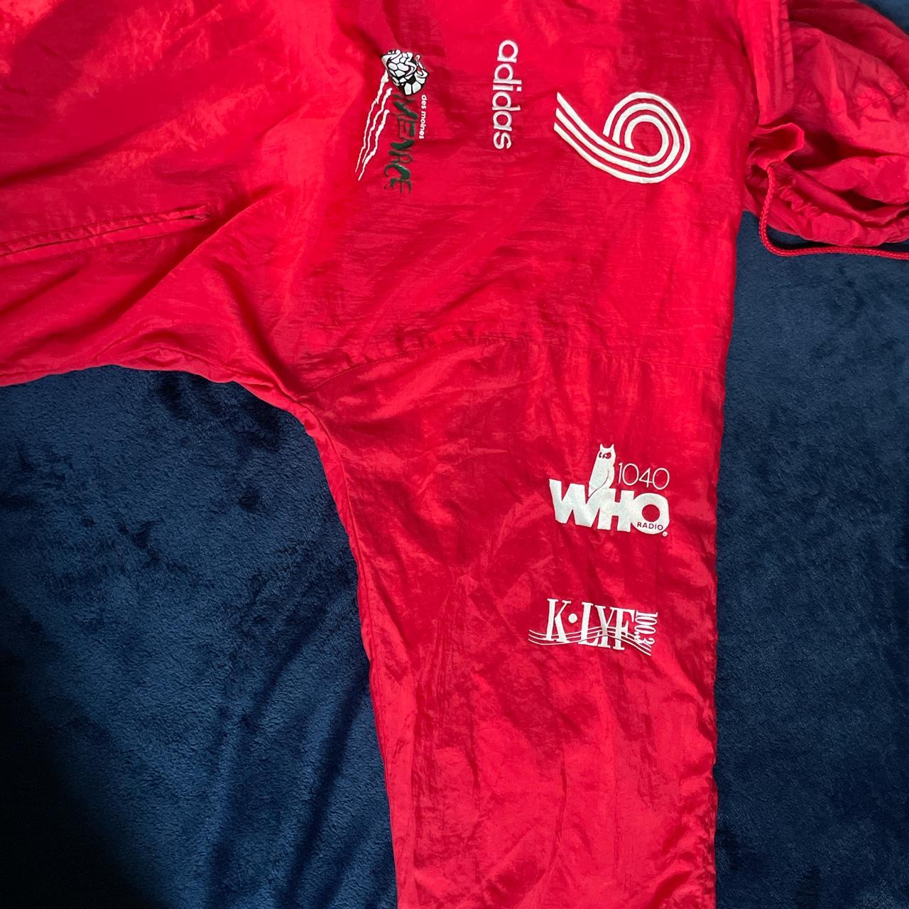 Red Adidas Jacket - Depop