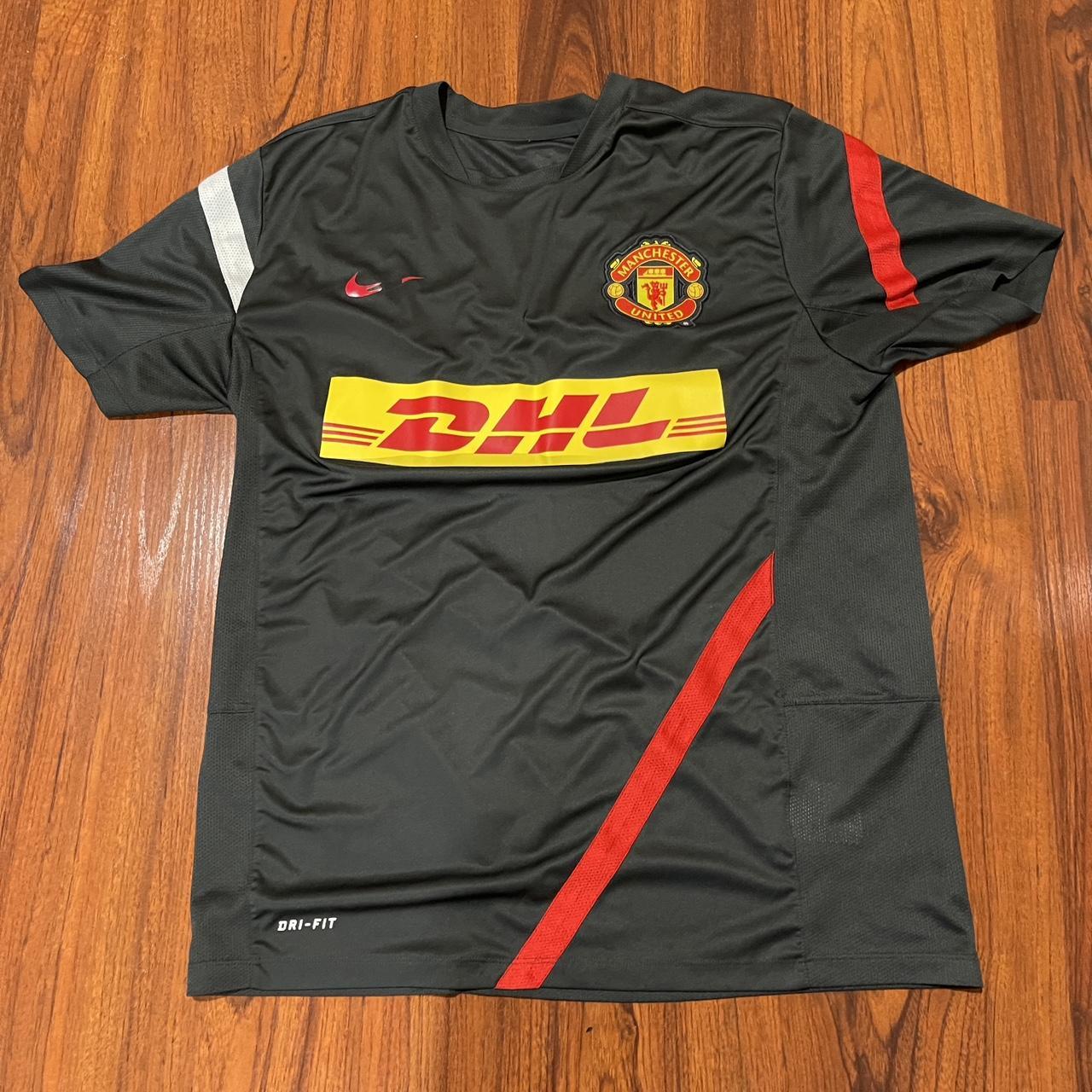 Vintage Black Nike Manchester United kit Size:... | Depop
