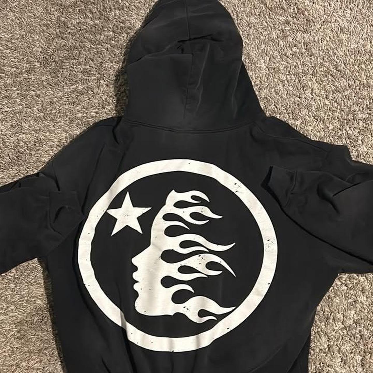 size medium hellstar hoodie has scannable nft tag so... - Depop