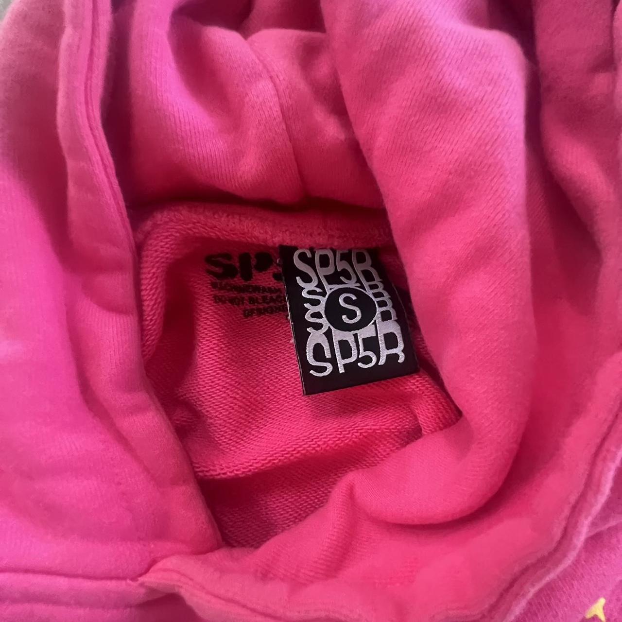 authentic pink spider hoodie size small sp5der - Depop