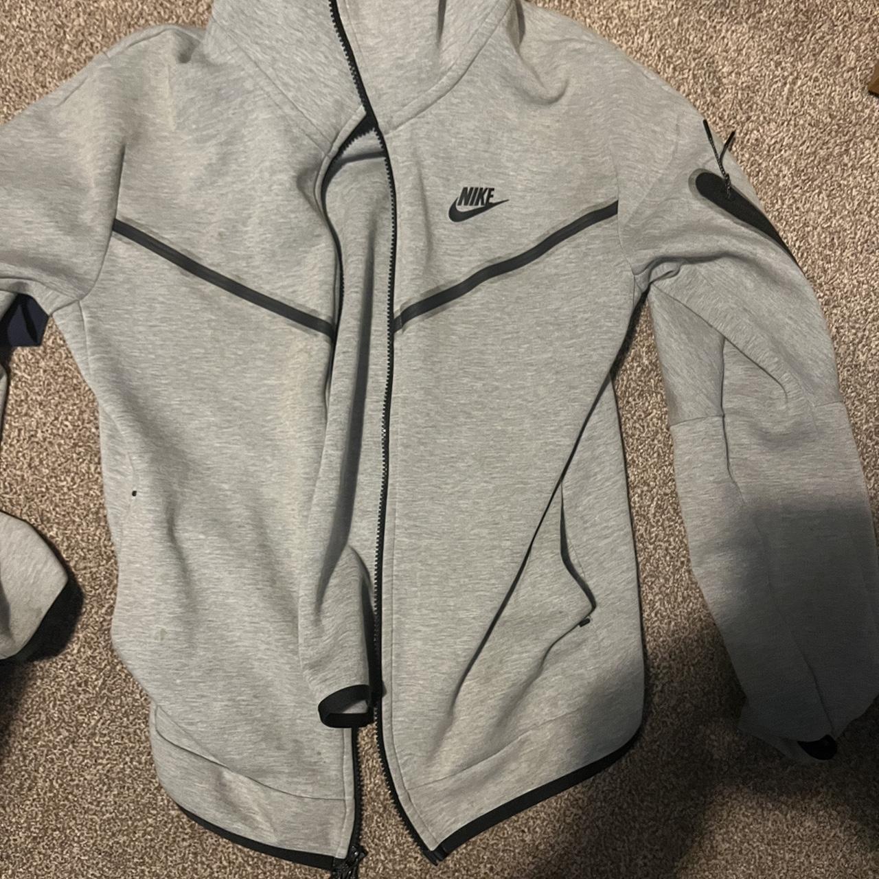 Grey Nike tech fleece (top half),Been worn a bit... - Depop