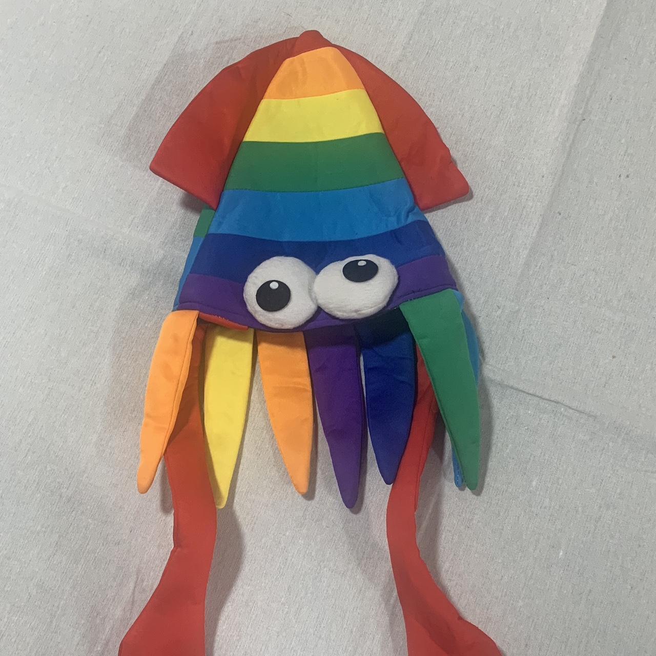 RAINBOW SQUID HAT got it at six flags in 2016